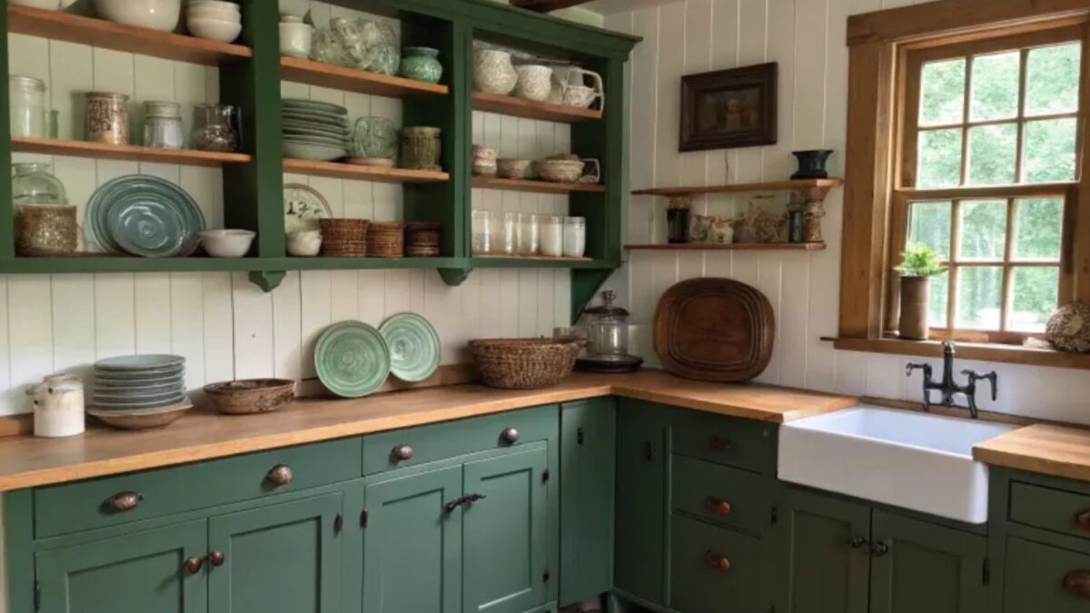 8 Forest Green Farmhouse Kitchens That Belong In The Countryside