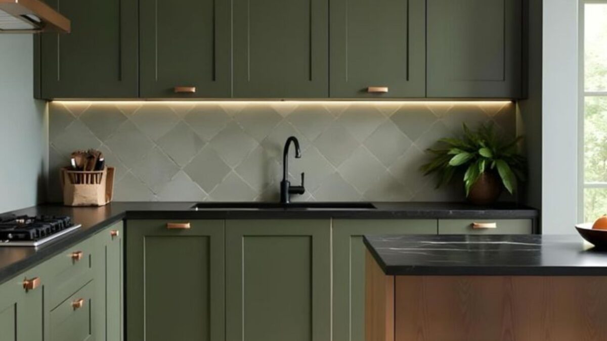 30 Dreamy Olive Green Boho Kitchens That Feel Like Nature Is Inside