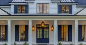 15 Front Door And Shutter Color Combos You'll Want For Your Home's Exterior